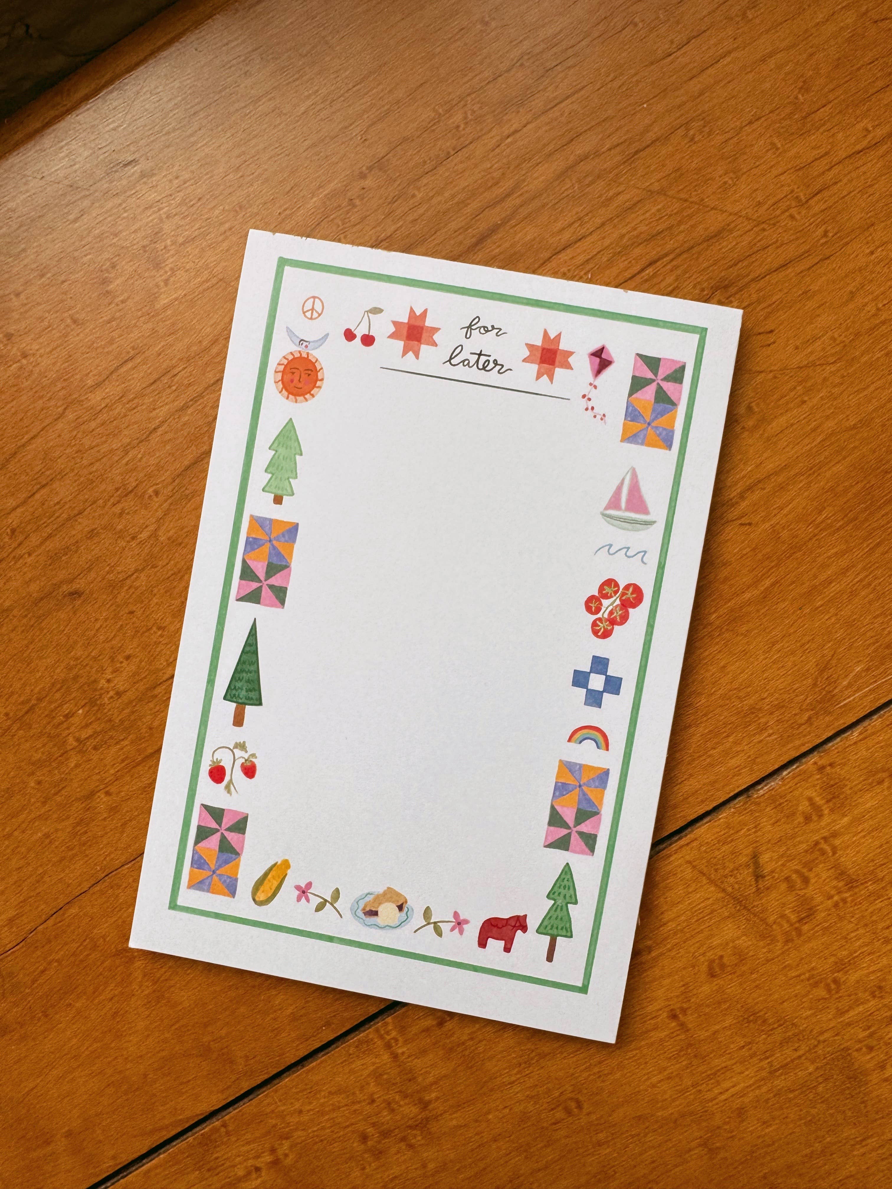 Up North "For Later" Note Pad – French Fry Quilt Company