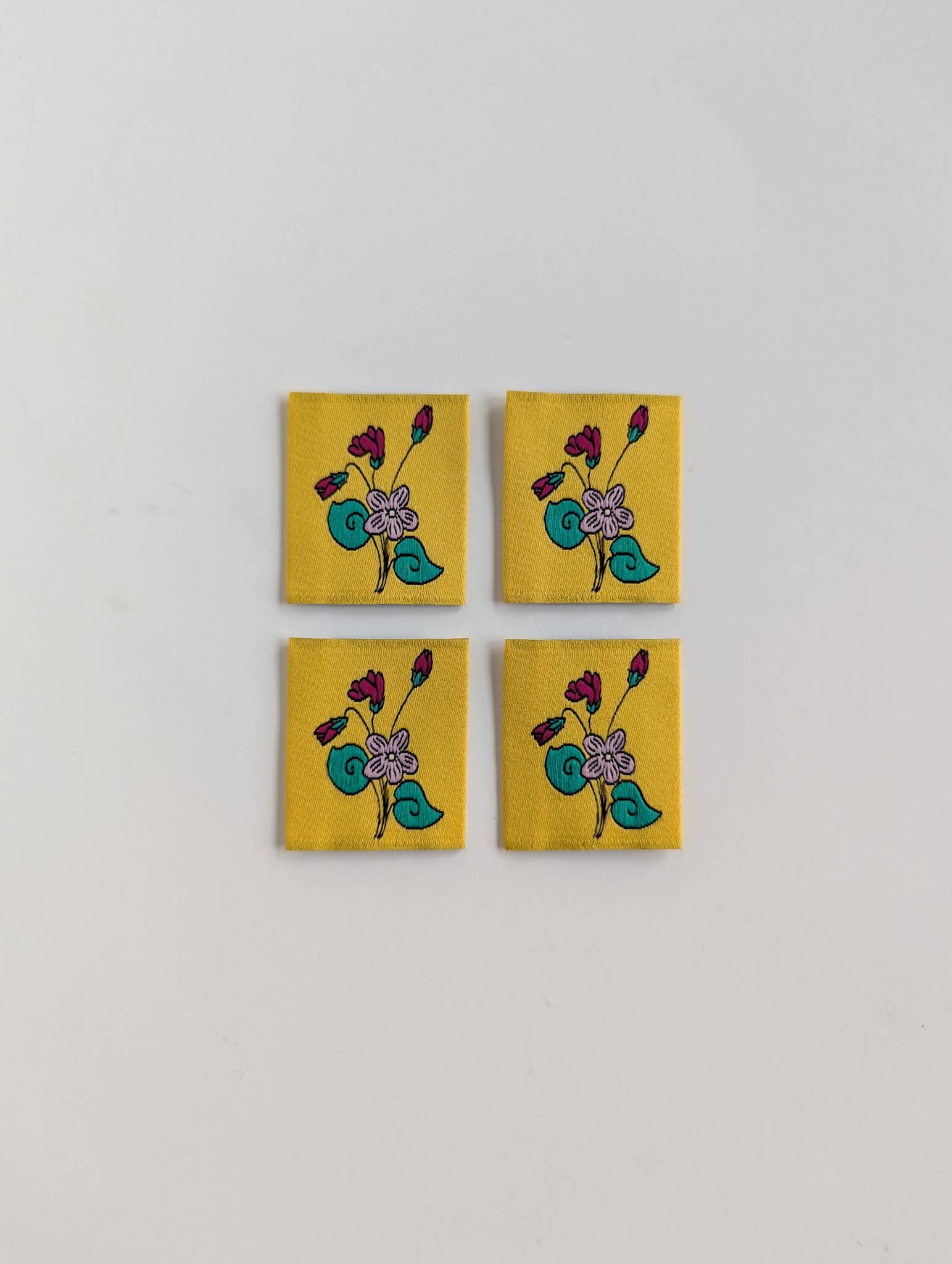 February Violets | Woven Luxe Labels – French Fry Quilt Company