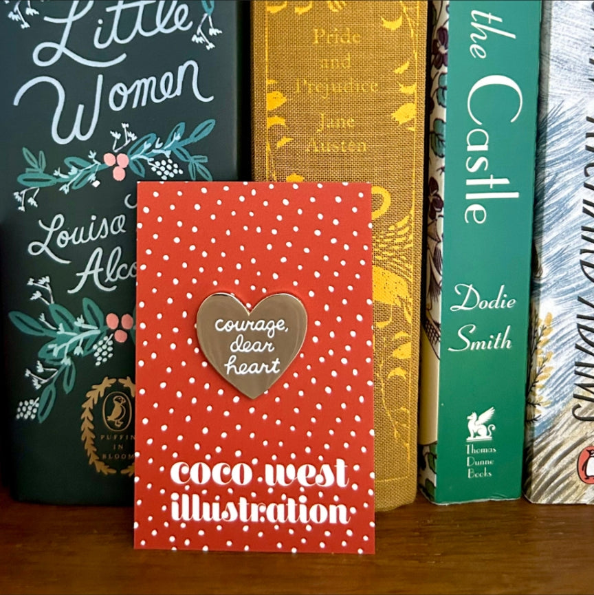 Hand Lettered Quote Courage Dear Heart Enamel Pins – French Fry Quilt ...