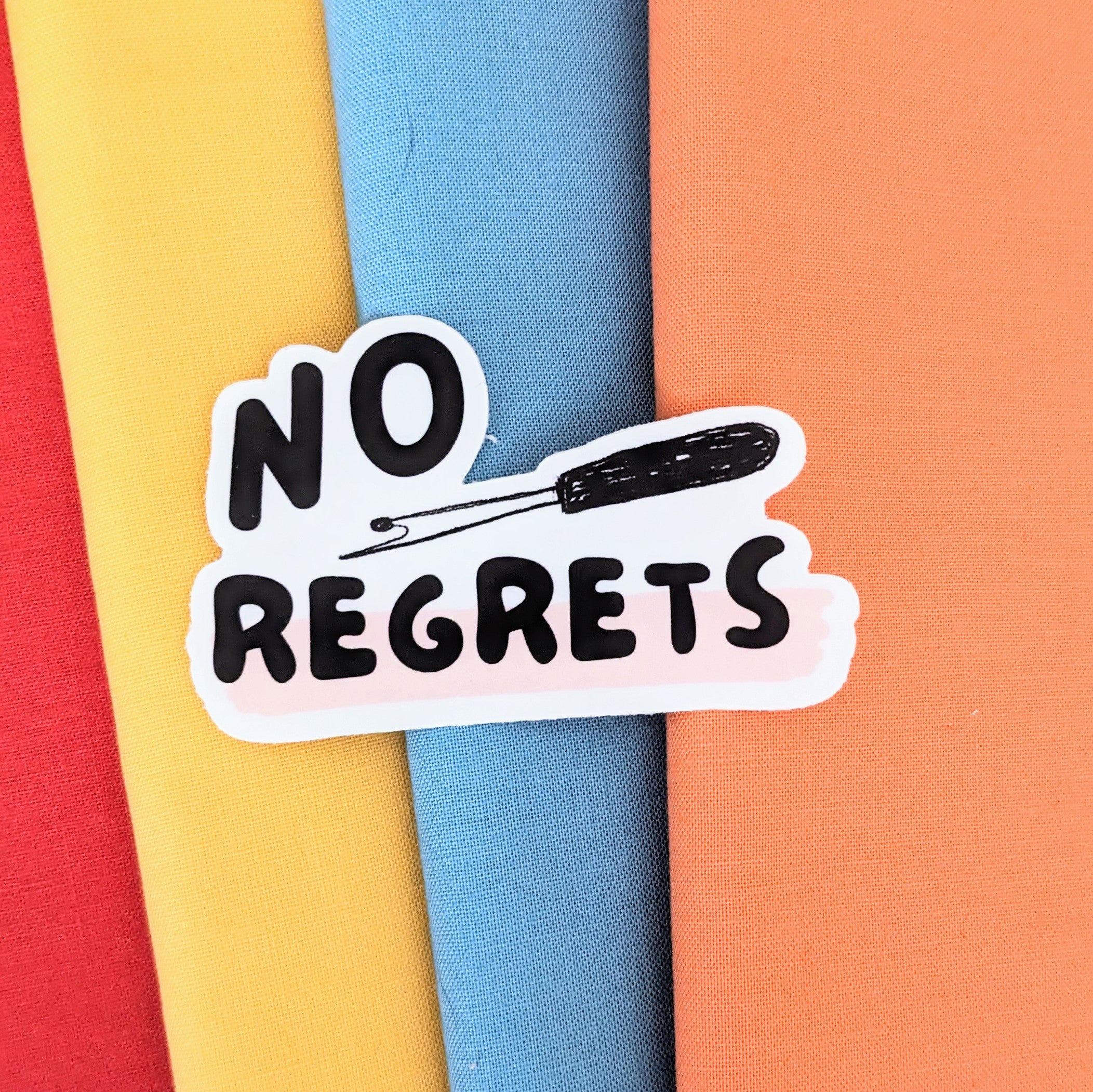 No Regrets Seam Ripper Sticker – French Fry Quilt Company
