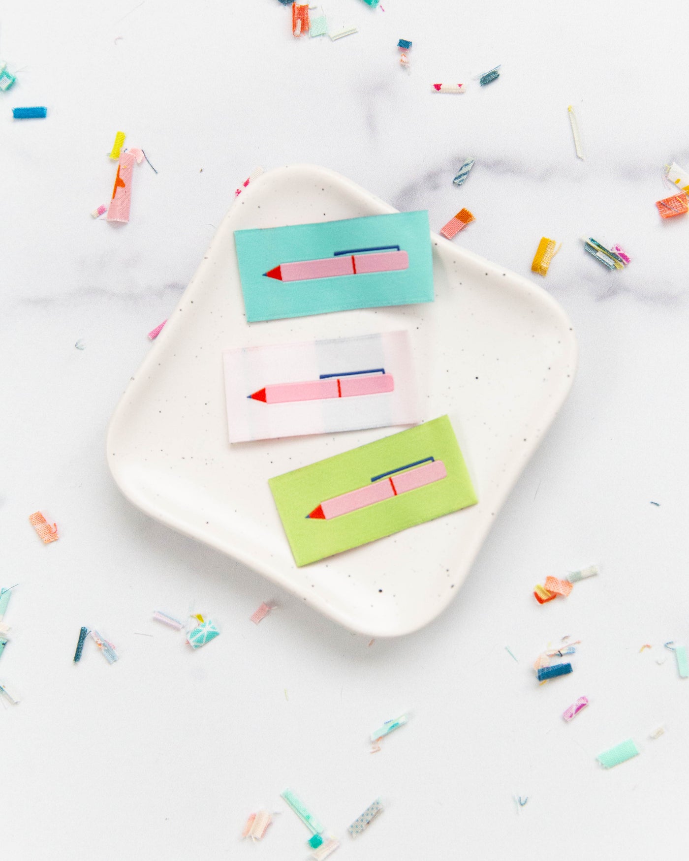 Pens || Woven Labels || 6 Pack || Knot & Thread – French Fry Quilt Company