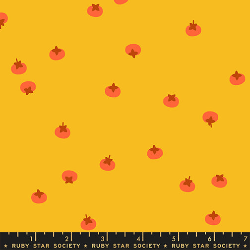 PREORDER Persimmon || Persimmons Dandelion || Cotton Quilting Fabric ...